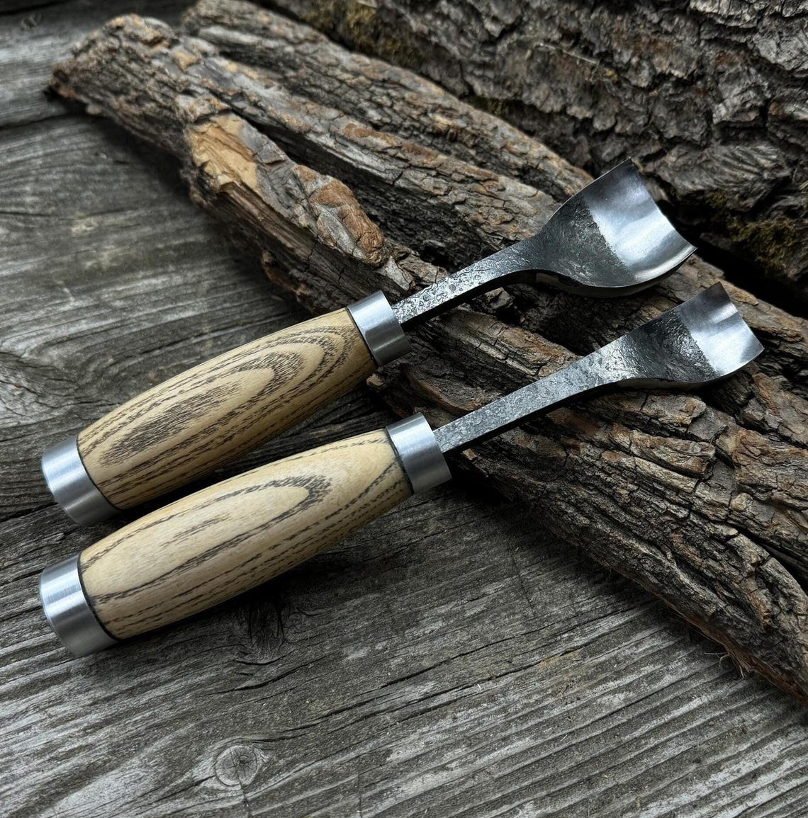 Hand-forged Spoon Carving Gouges – Choose Your Size or Set of 2 – Sharp ...
