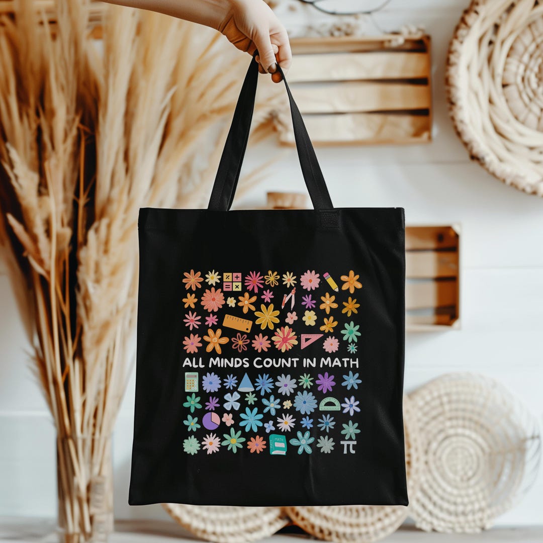 Math Teacher Tote, Gift for Teacher Appreciation, Farmers Market Bag ...
