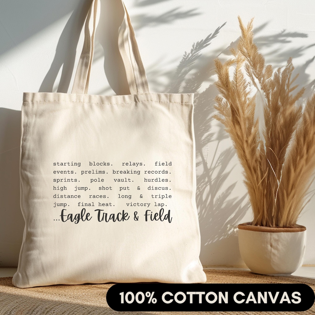 CUSTOM Track and Field Tote, Track Mom Tote Bag, Track Meet Totes ...