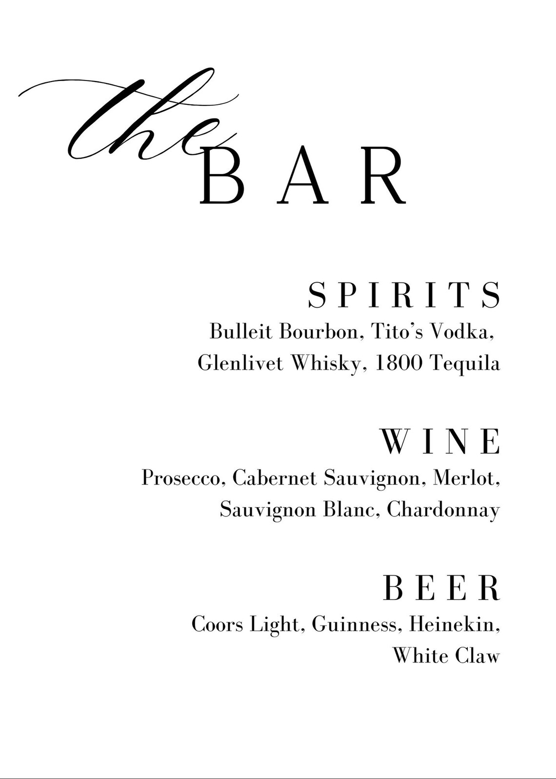 Signature Drinks and Cocktail Menu Signs - Canva Template - Etsy