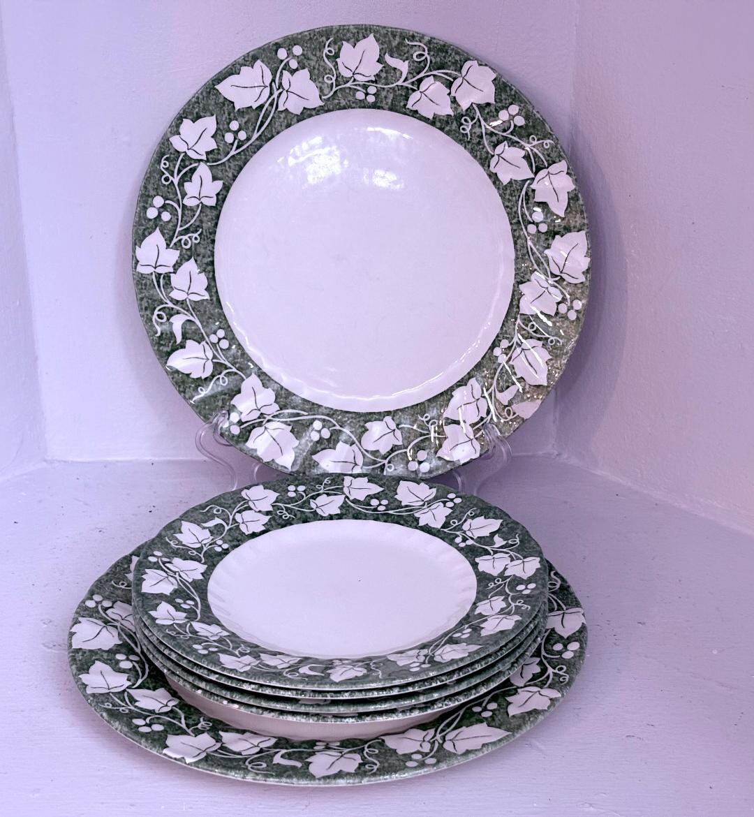 Set of 6 Plates Includes 4 Cook Club Dinner Plates 2 Сhurchill Salad ...