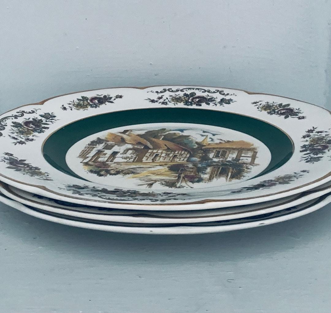 A Set of 3 Collectible Plates English Plates With Rural Scenes Grindley ...