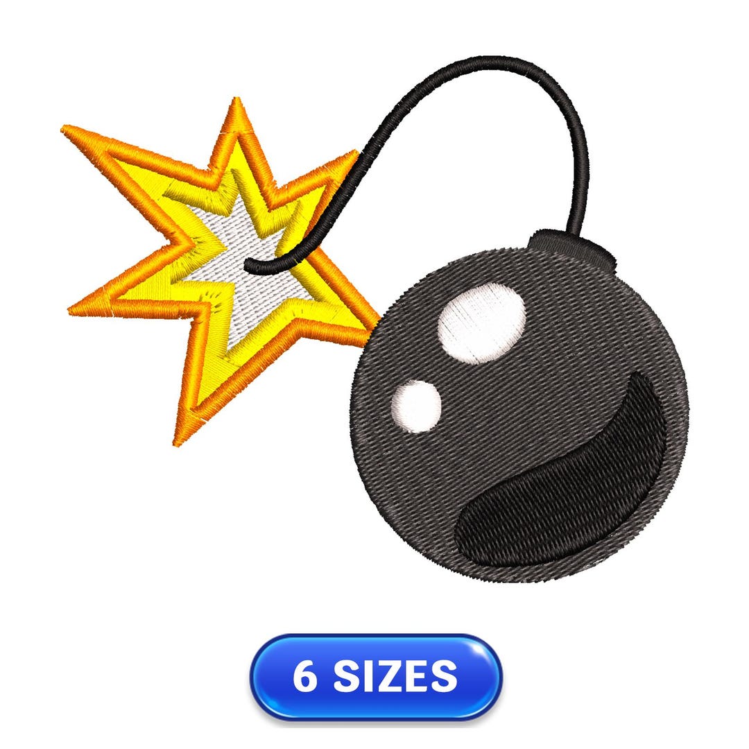 Buy Old School Bomb | Cartoon | Explosion | Explosives | Embroidery ...