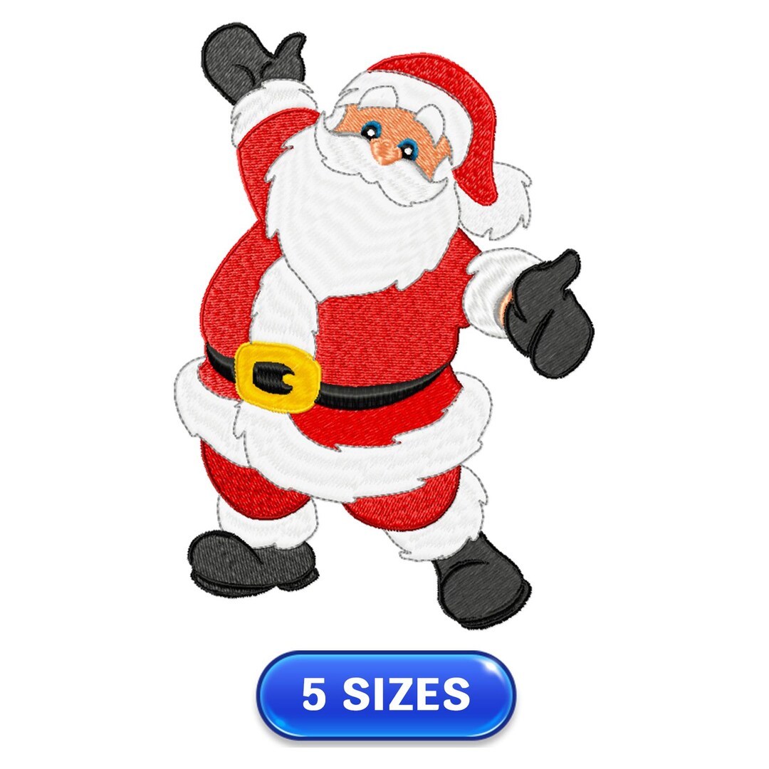 Santa Claus | Cartoon Character | Fun | Christmas Cheer | Embroidery ...