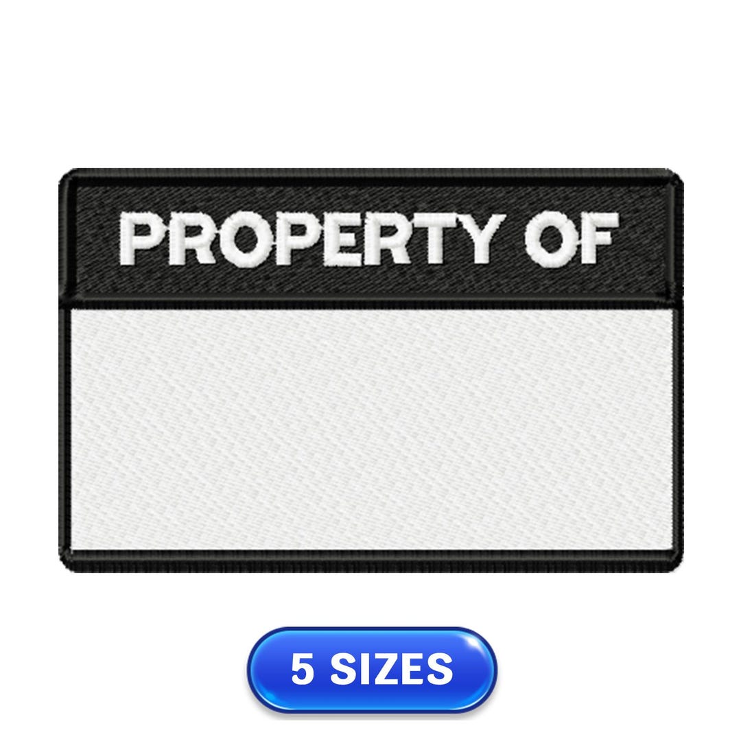 Ownership Badge | Custom Patch | Personalized Label | Embroidery Design ...