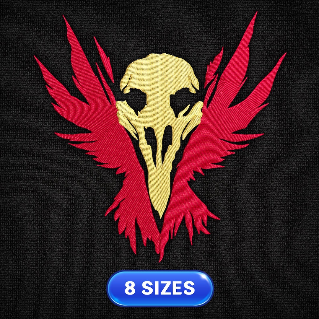 Bird Skull | Red Wings | Bad Karma Symbol | Gothic Skull | Dark-themed ...