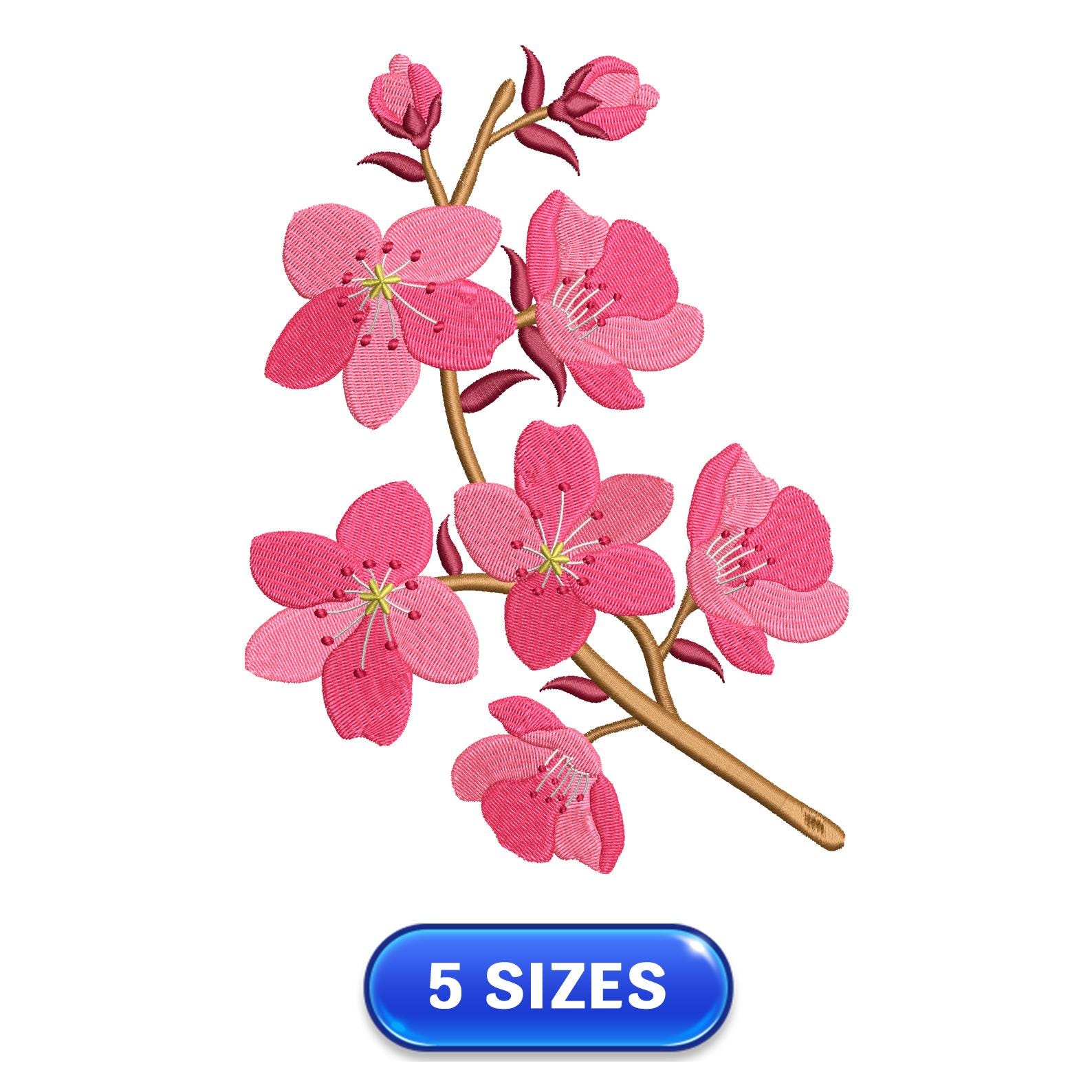 Cherry Blossom | Floral | Sakura | Japanese Cherry Tree | Embroidery ...