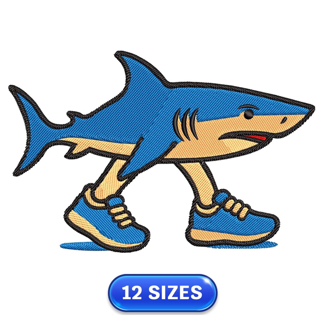 Tralalero Tralala | Cartoon | Funny Shark in Sneakers | Embroidery ...