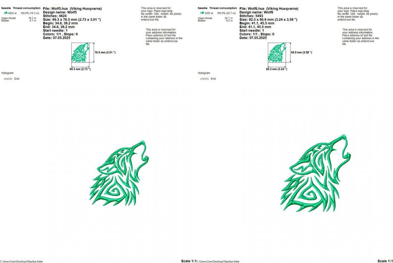 Howling Tribal Wolf | Nordic | Scandinavian | Fenrir | Embroidery ...