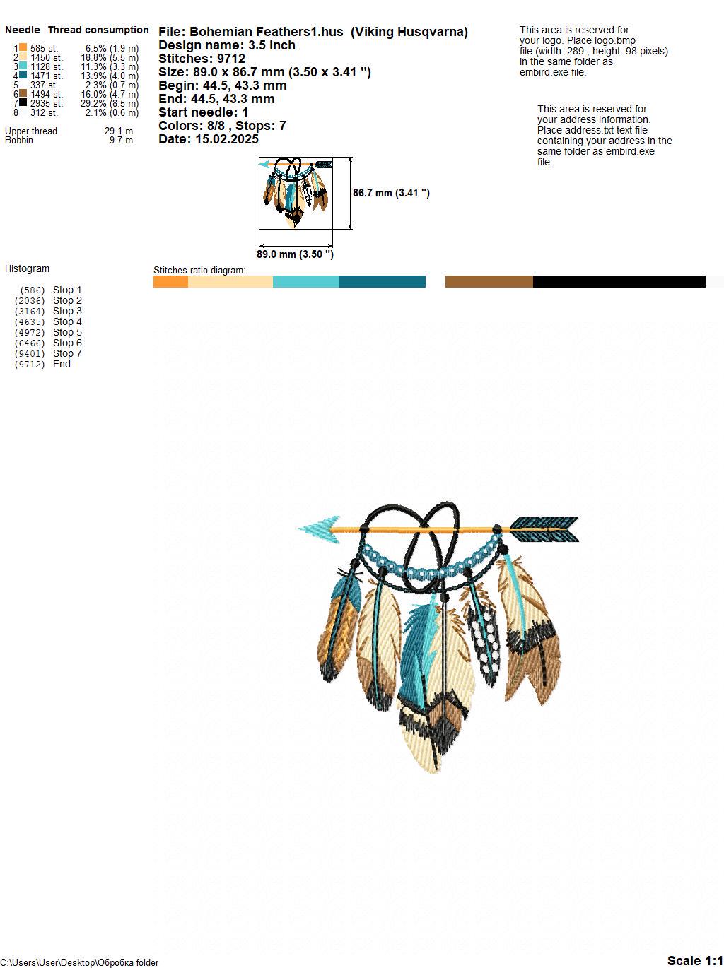 Bohemian Feathers | Boho | Arrow | Feather | Indie | Embroidery Design ...