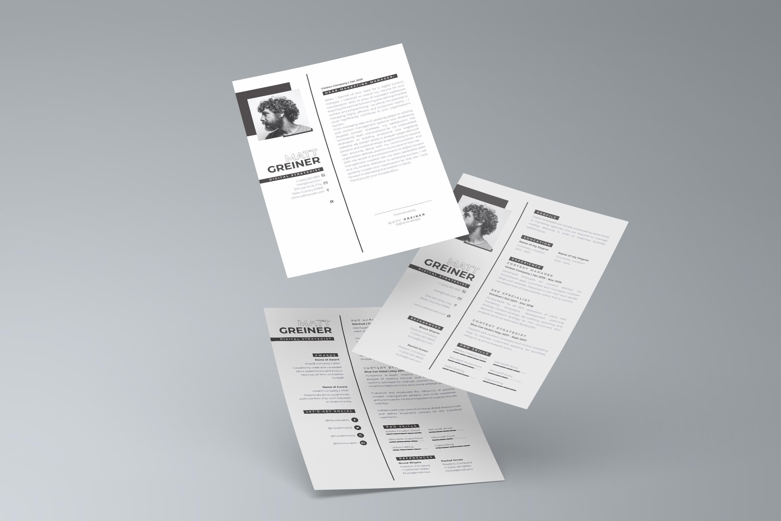 Minimal Professional Resume Template, Modern & Easy to Edit, Perfect ...