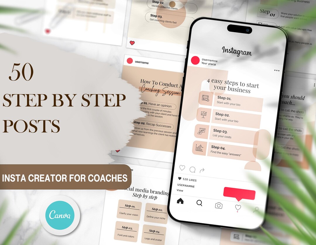 50 Step-by-step Instagram Post Layouts | Creative Canva Templates to ...