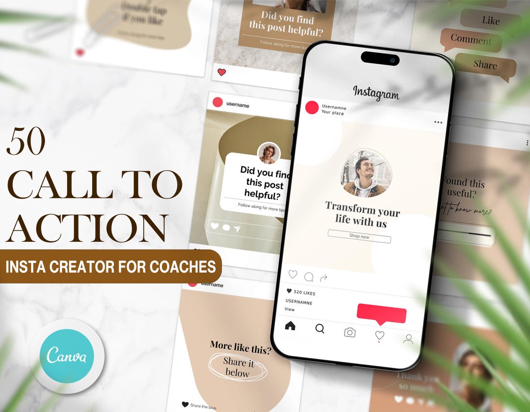 50 Customizable Instagram CTA Templates: Boost Engagement With Canva ...