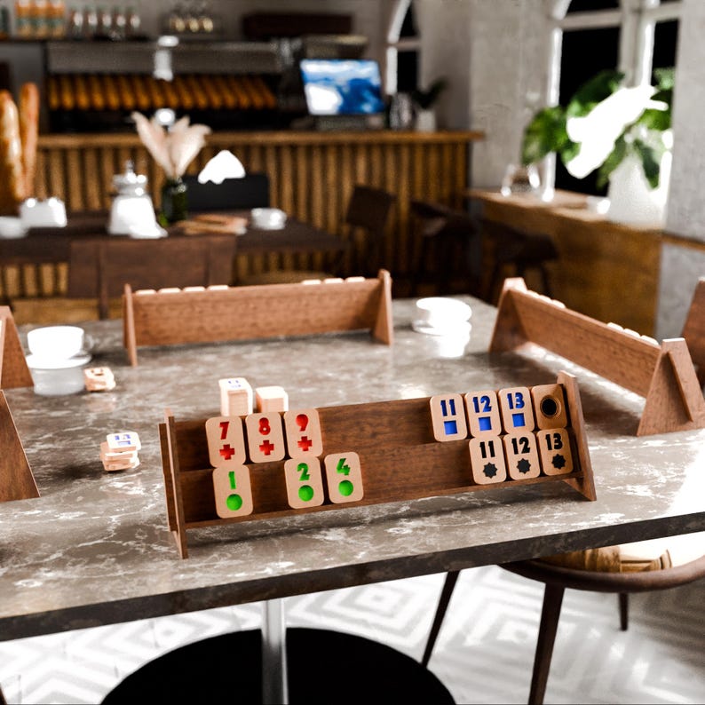 Rummi Kub Laser Cut Okey 101 Set Wooden, Rummy - Etsy