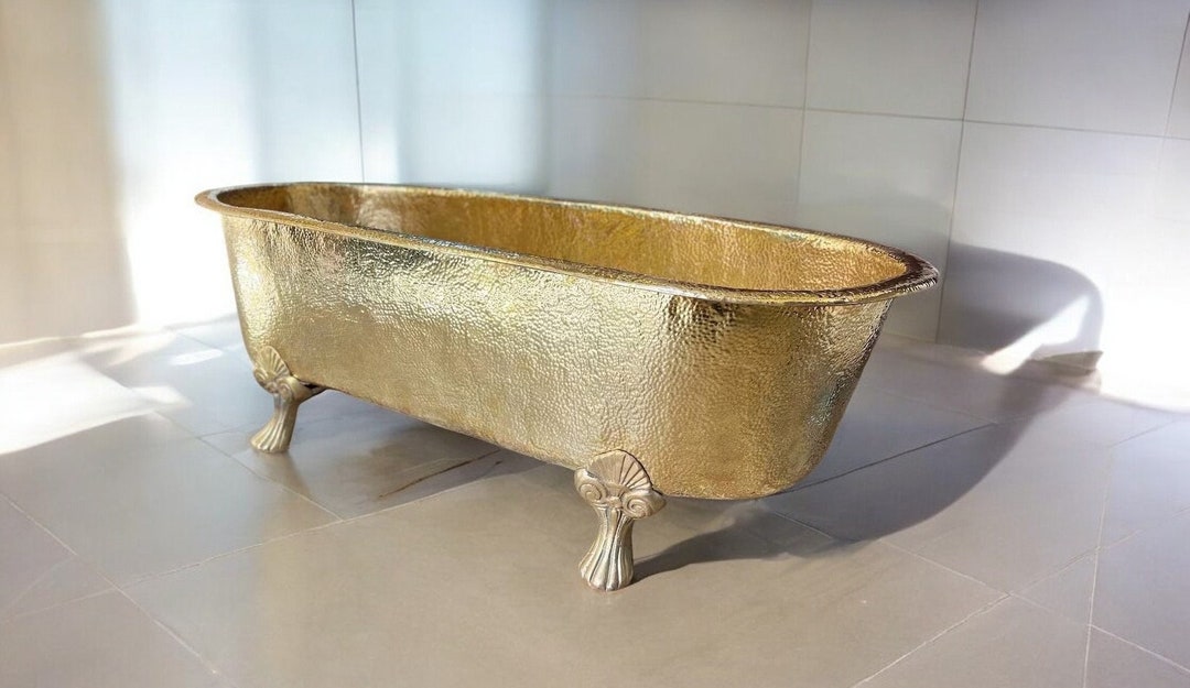 Antique Brass Bathtub , Unlacquered Brass Slipper Bath , Bathroom Tub ...