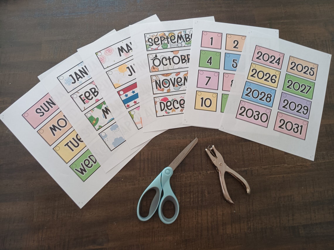 Daily Seasonal Flip Calendar, Classroom Calendar, Homeschool Calendar ...