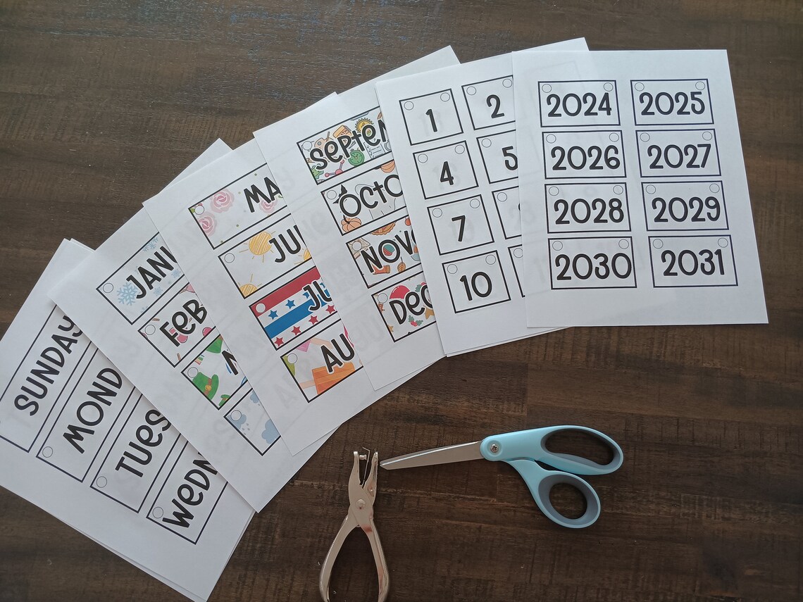 Daily Seasonal Flip Calendar, Classroom Calendar, Homeschool Calendar ...