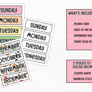 Daily Seasonal Flip Calendar, Classroom Calendar, Homeschool Calendar ...