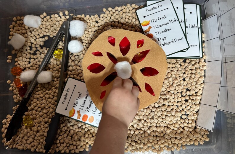 Pumpkin Pie Sensory Bin Recipe Cards DIGITAL DOWNLOAD ONLY - Etsy