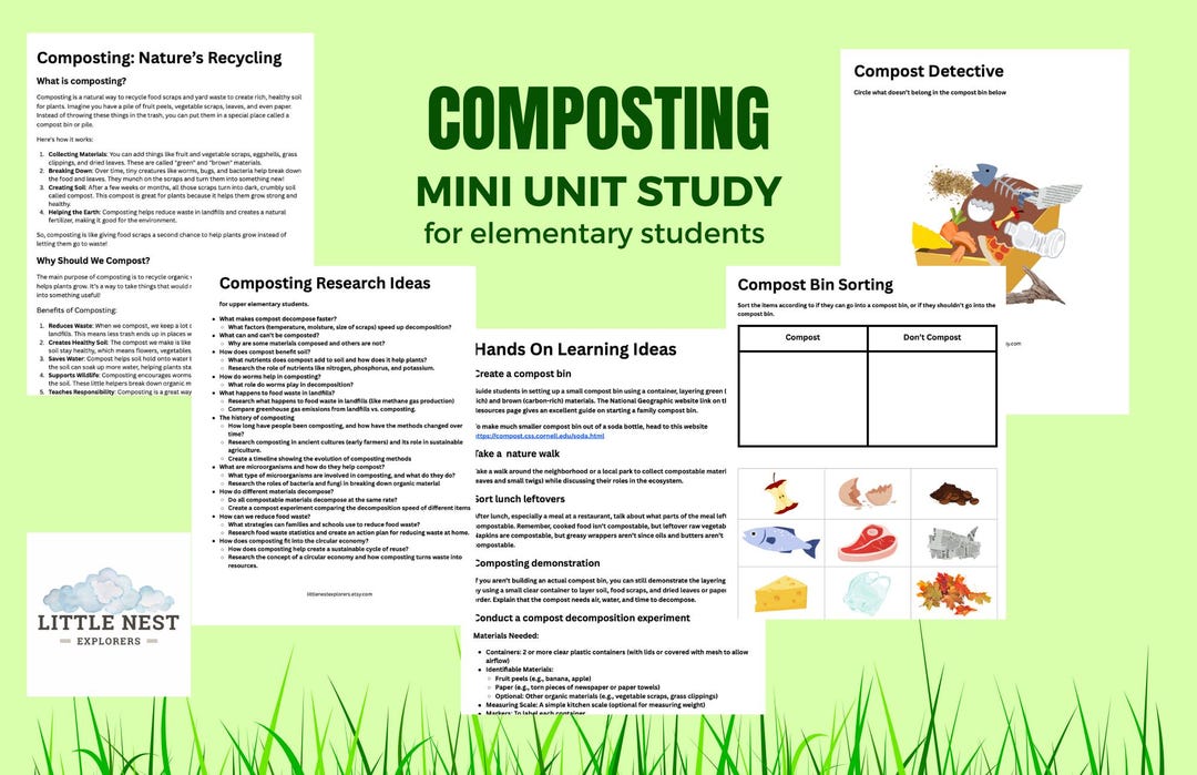 Composting Mini Unit Study, How to Compost for Kids - Etsy