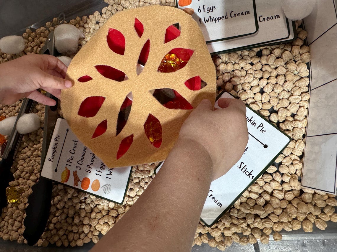 Pumpkin Pie Sensory Bin Recipe Cards DIGITAL DOWNLOAD ONLY - Etsy