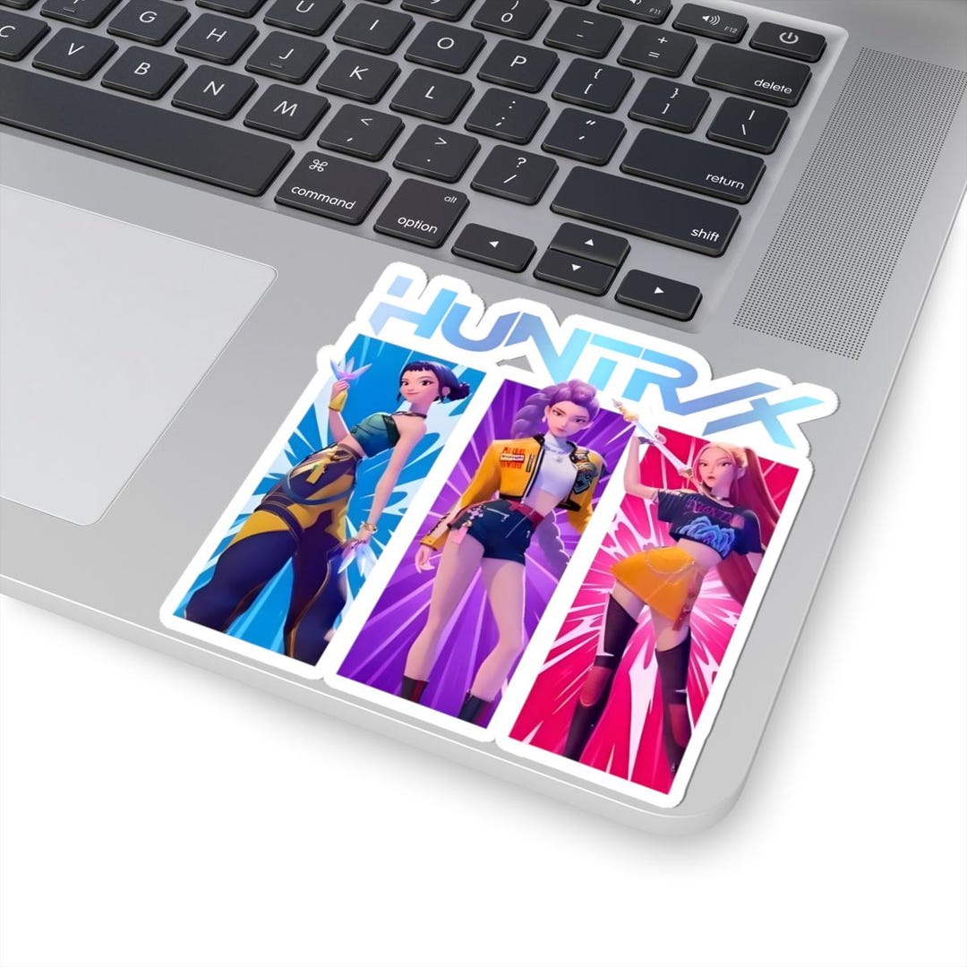Huntrix Kpop Demon Hunters Inspired Sticker, Rumi Zoey Mira Design ...