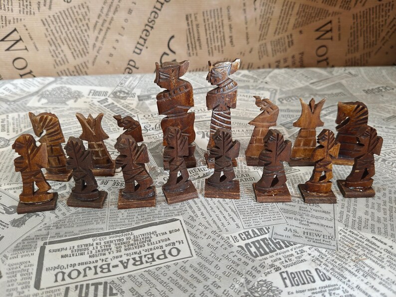 Old Chess Pieces - Etsy