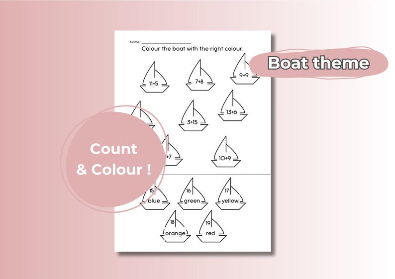 Addition and Subtraction Printables - Etsy