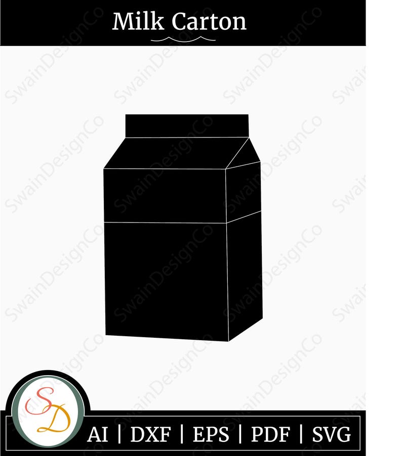 Milk Carton Laser Cut File | Milk Carton Engrave File | Milk Carton SVG ...