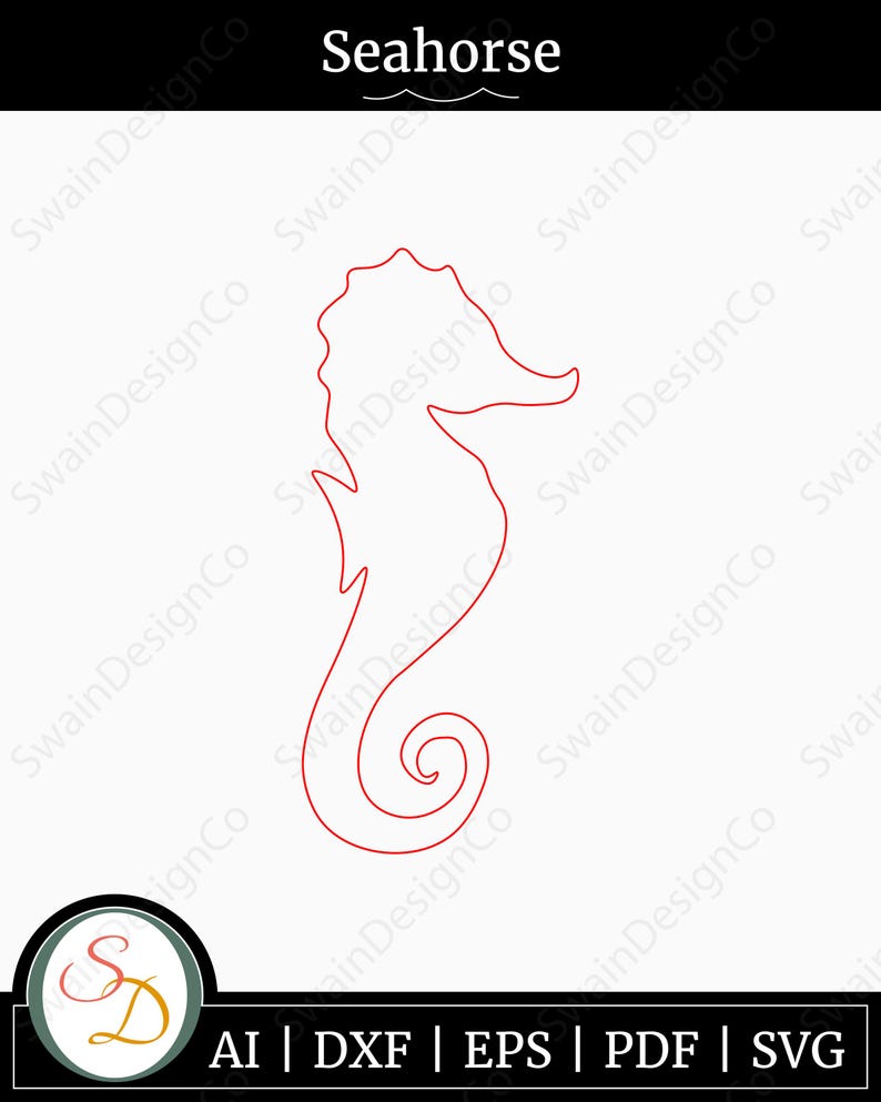 Seahorse Laser Cut File | Seahorse Engrave File | Seahorse SVG ...