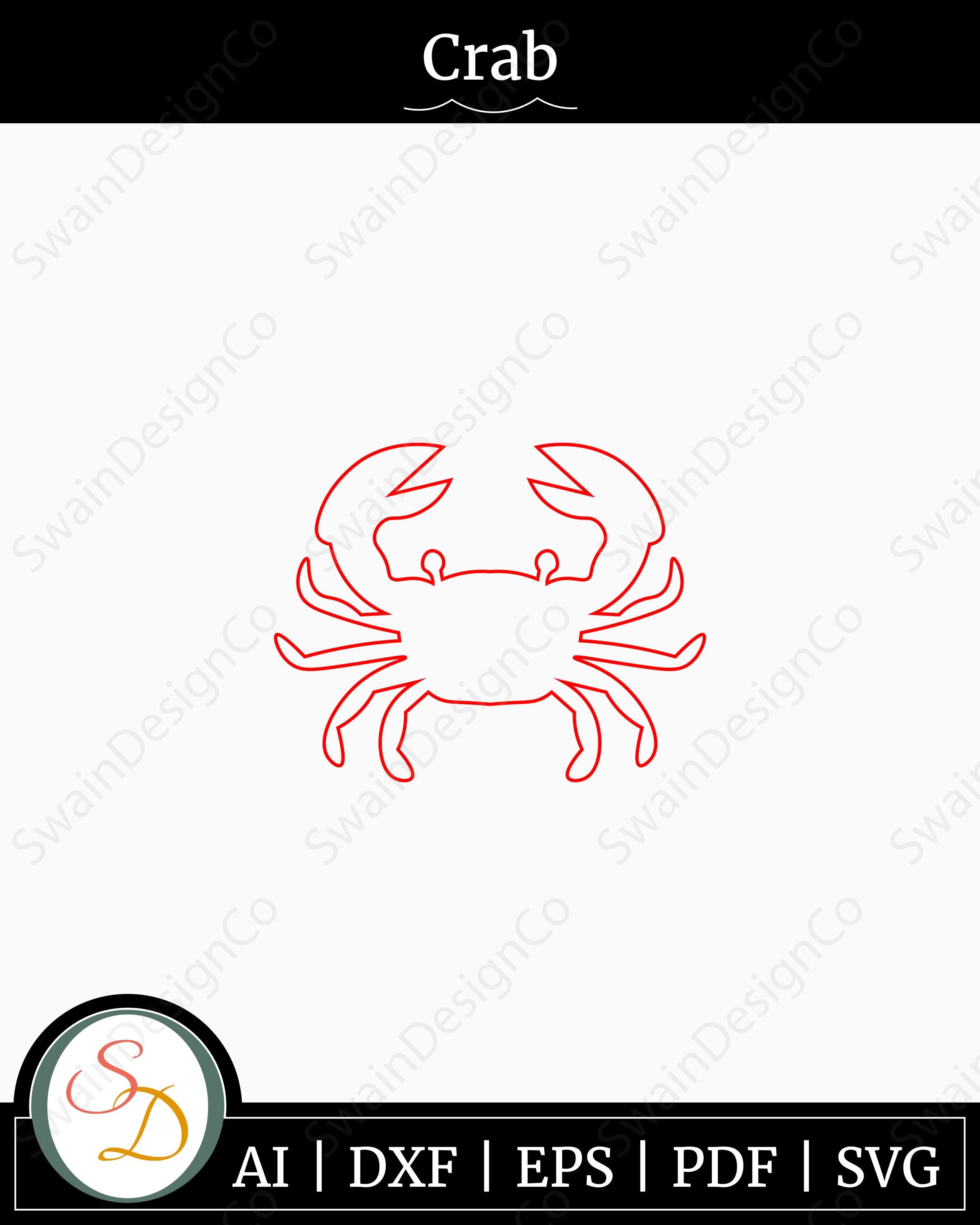 Crab Laser Cut File | Crab Engrave File | Crab SVG | Crab Animal SVG ...
