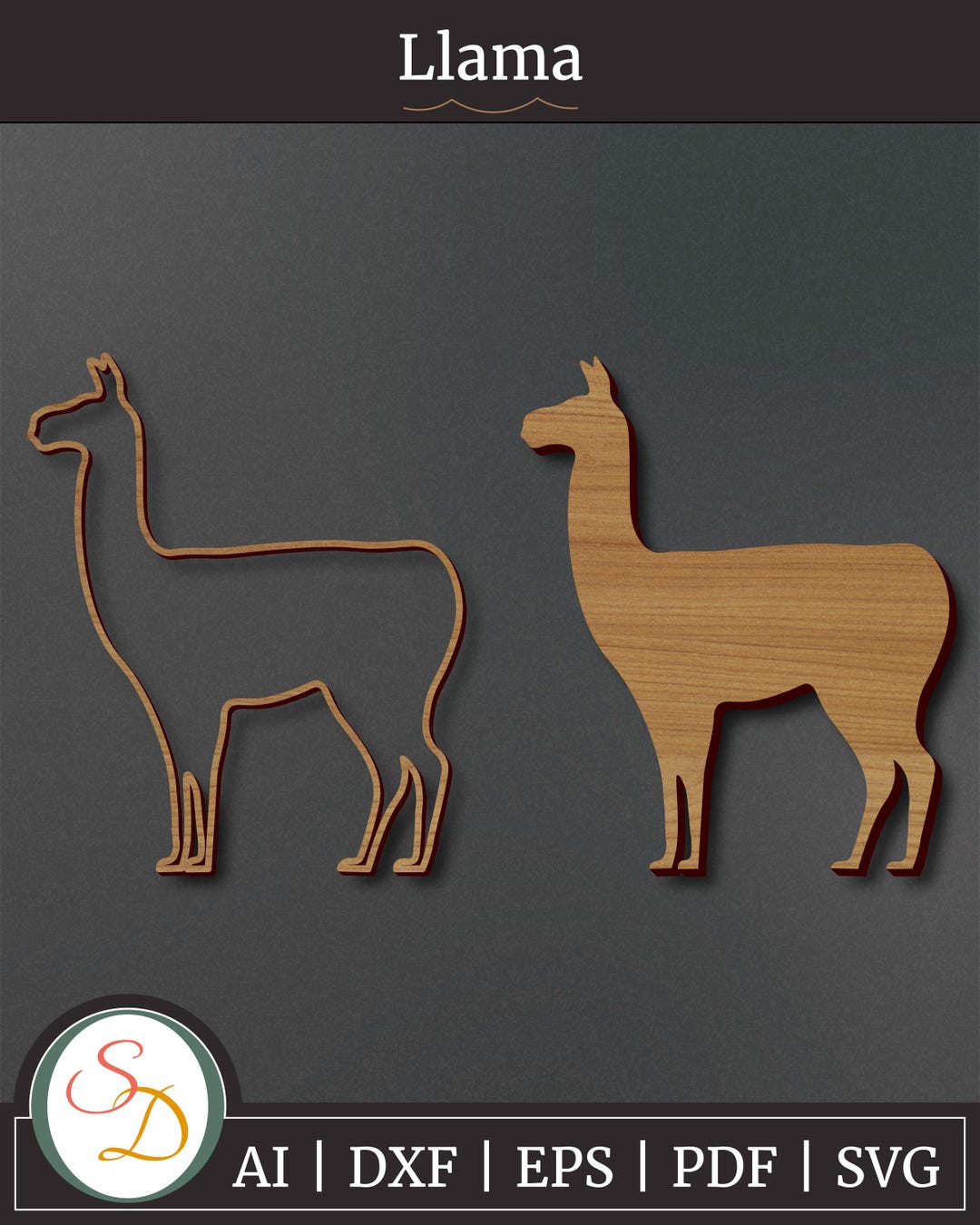 Llama Laser Cut File | Llama Engrave File | Llama SVG | Llama Animal ...