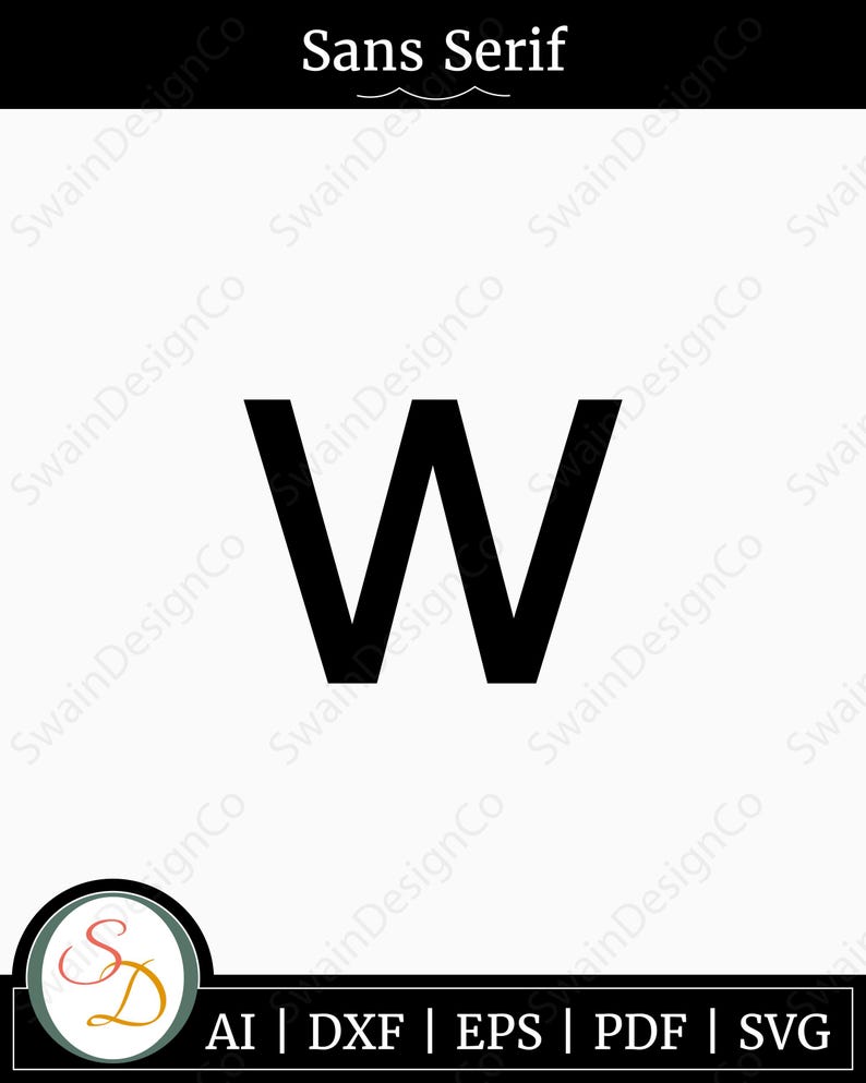 Sans Serif Laser Cut File | Sans Serif Engrave File | Sans Serif SVG ...