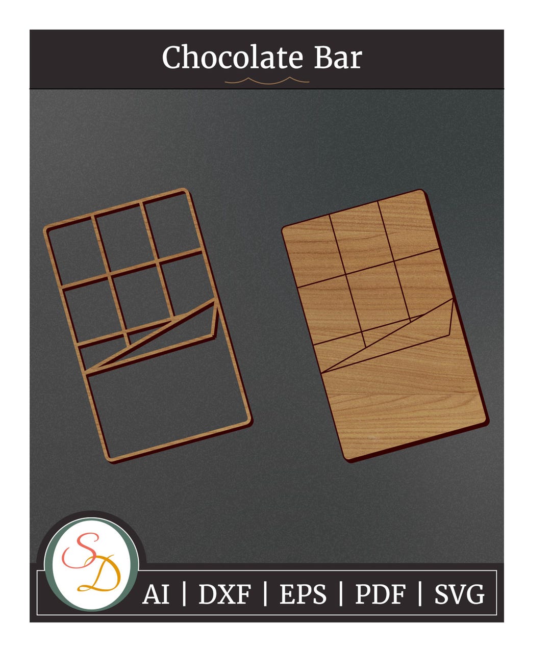 Chocolate Laser Cut File | Chocolate Engrave File | Chocolate SVG ...