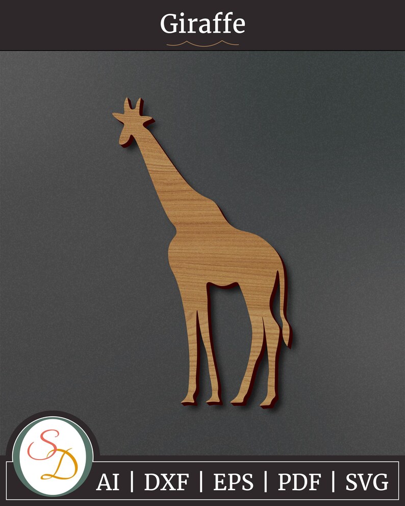 Giraffe Laser Cut File | Giraffe Engrave File | Giraffe SVG | Giraffe ...