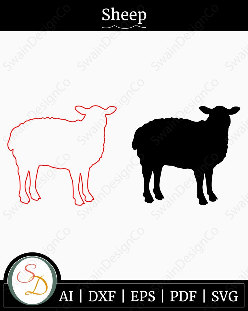 Sheep Laser Cut File | Sheep Engrave File | Sheep SVG | Sheep Animal ...