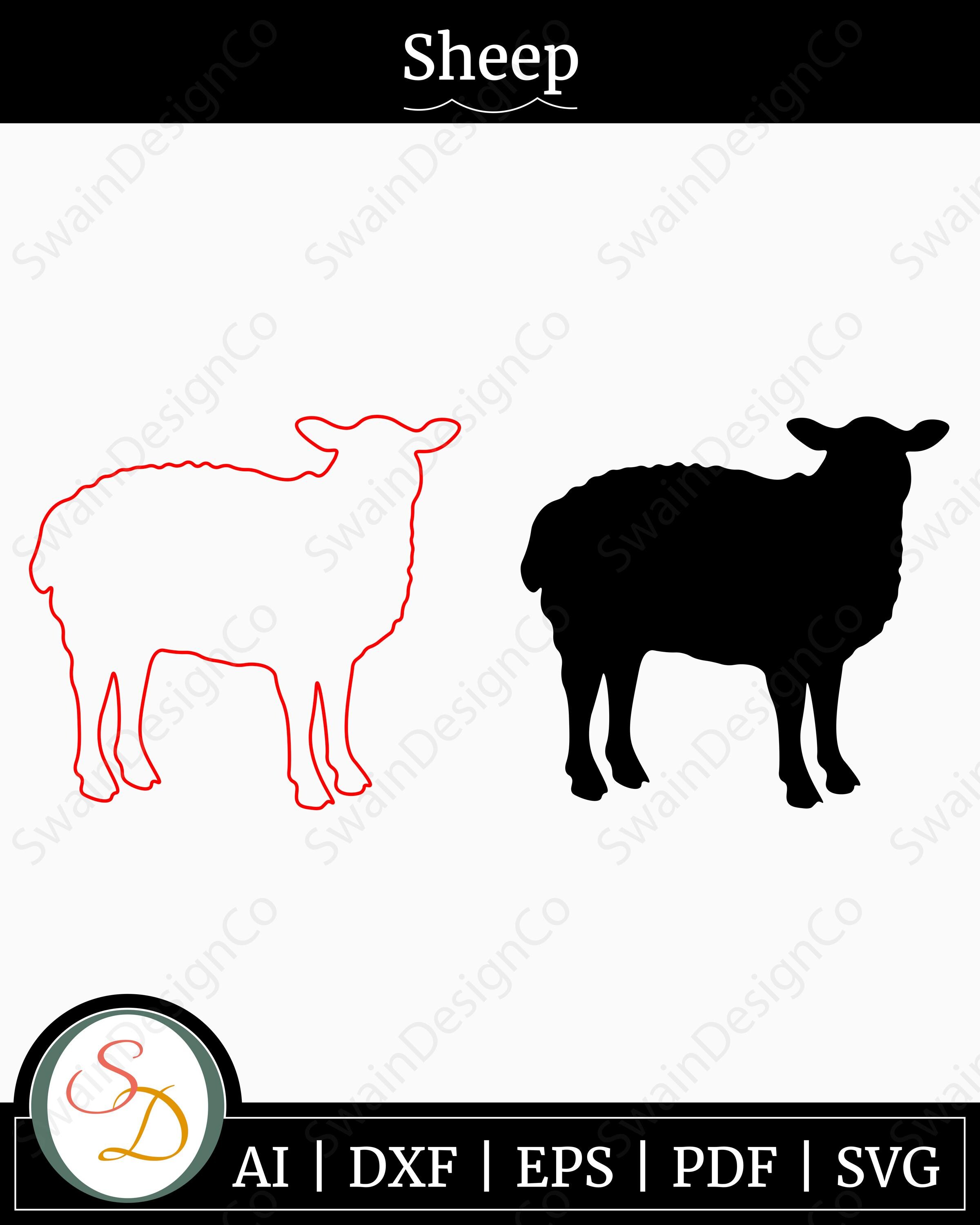 Sheep Laser Cut File | Sheep Engrave File | Sheep SVG | Sheep Animal ...