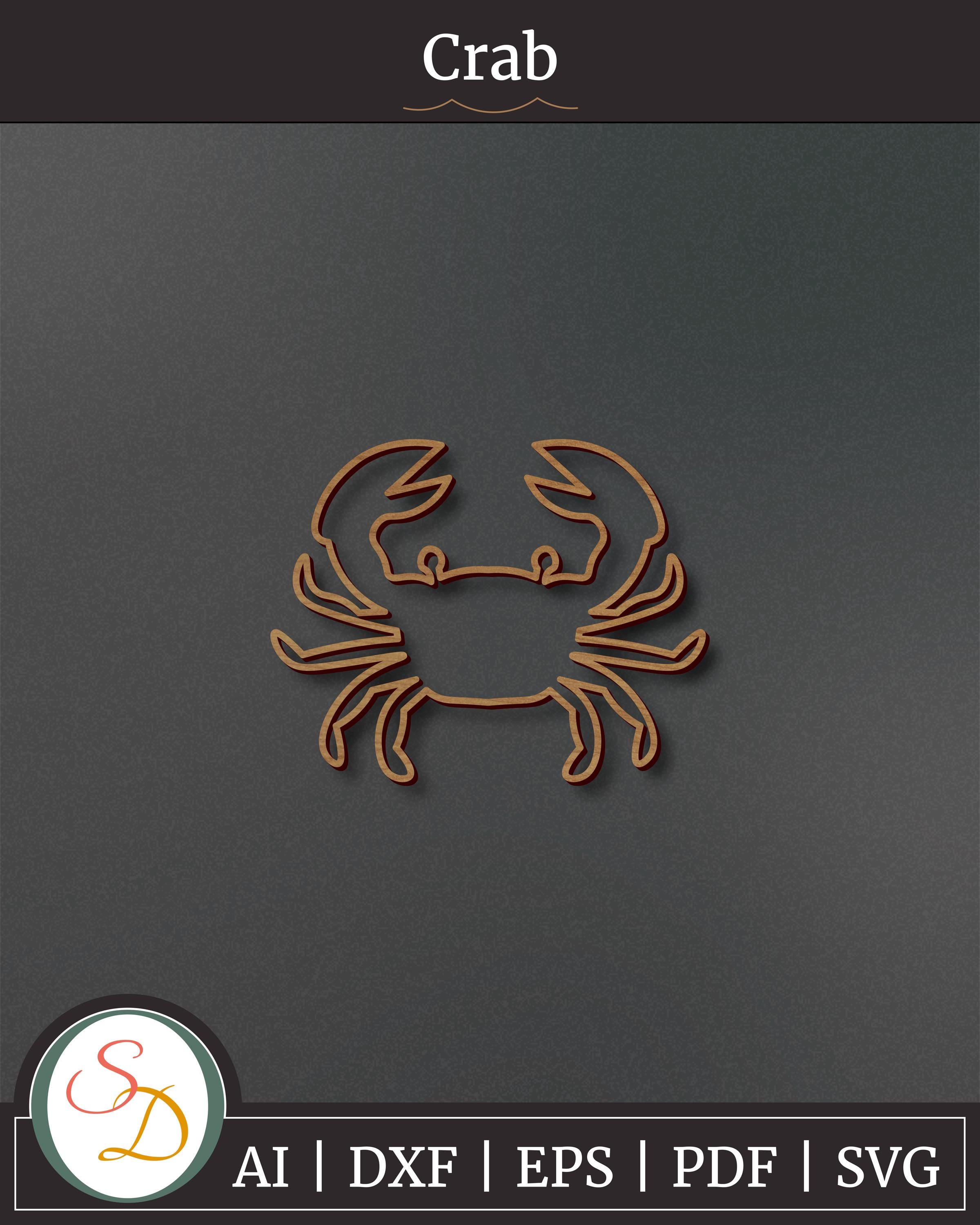 Crab Laser Cut File | Crab Engrave File | Crab SVG | Crab Animal SVG ...