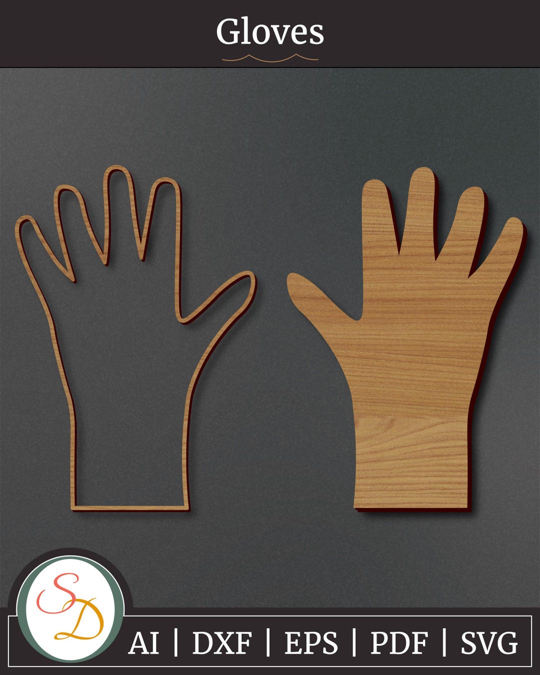 Gloves Laser Cut File | Gloves Engrave File | Gloves SVG | Gloves ...