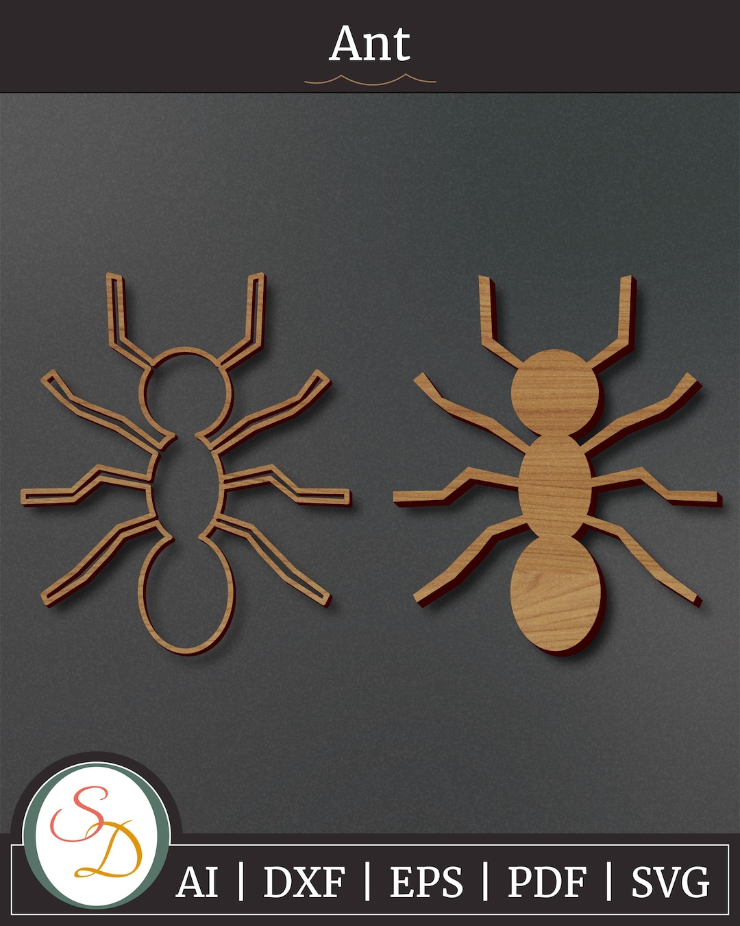 Ant Laser Cut File | Ant Engrave File | Ant SVG | Ant Animal SVG | Ant ...