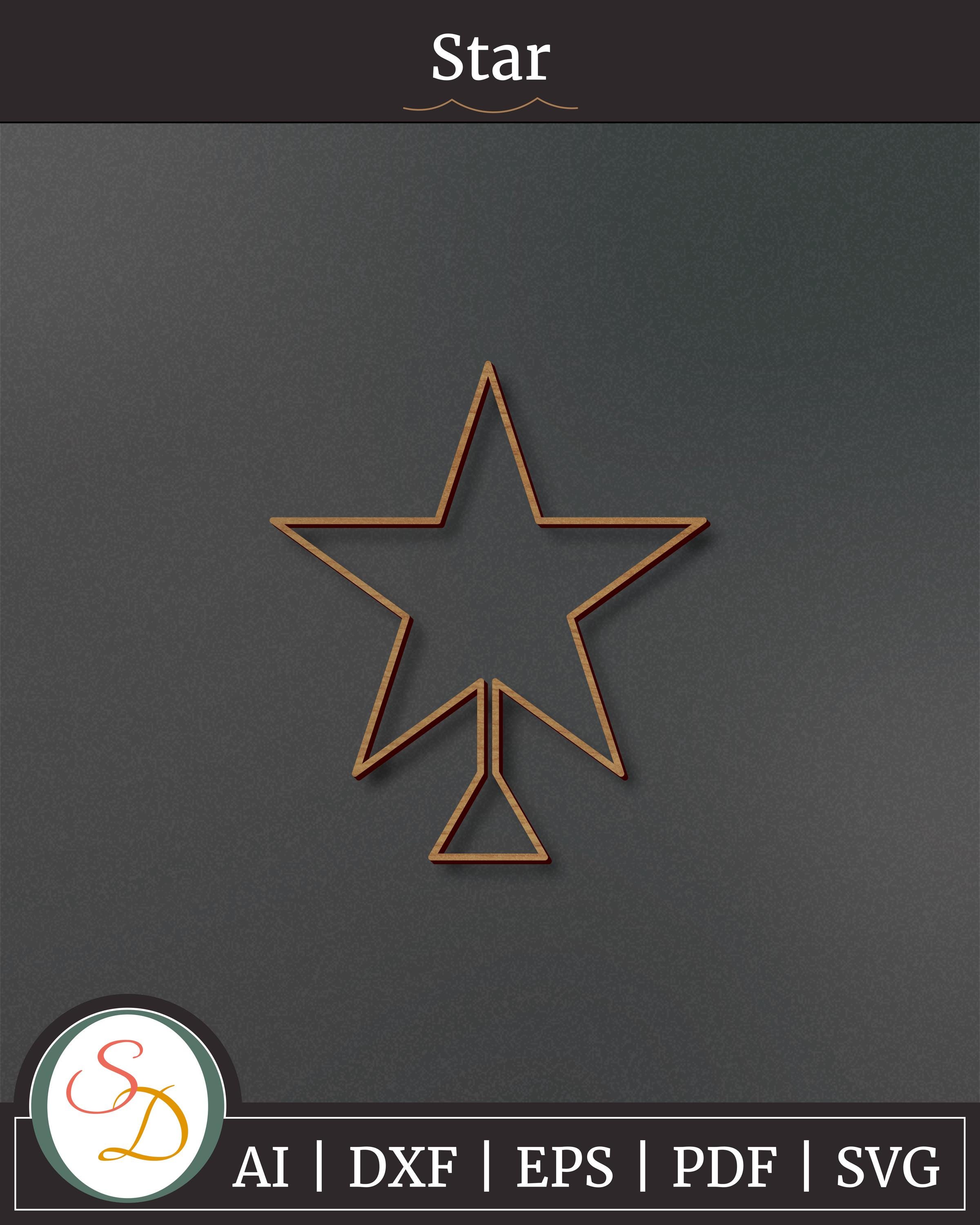 Star Laser Cut File | Star Engrave File | Star SVG | Star Xmas SVG ...
