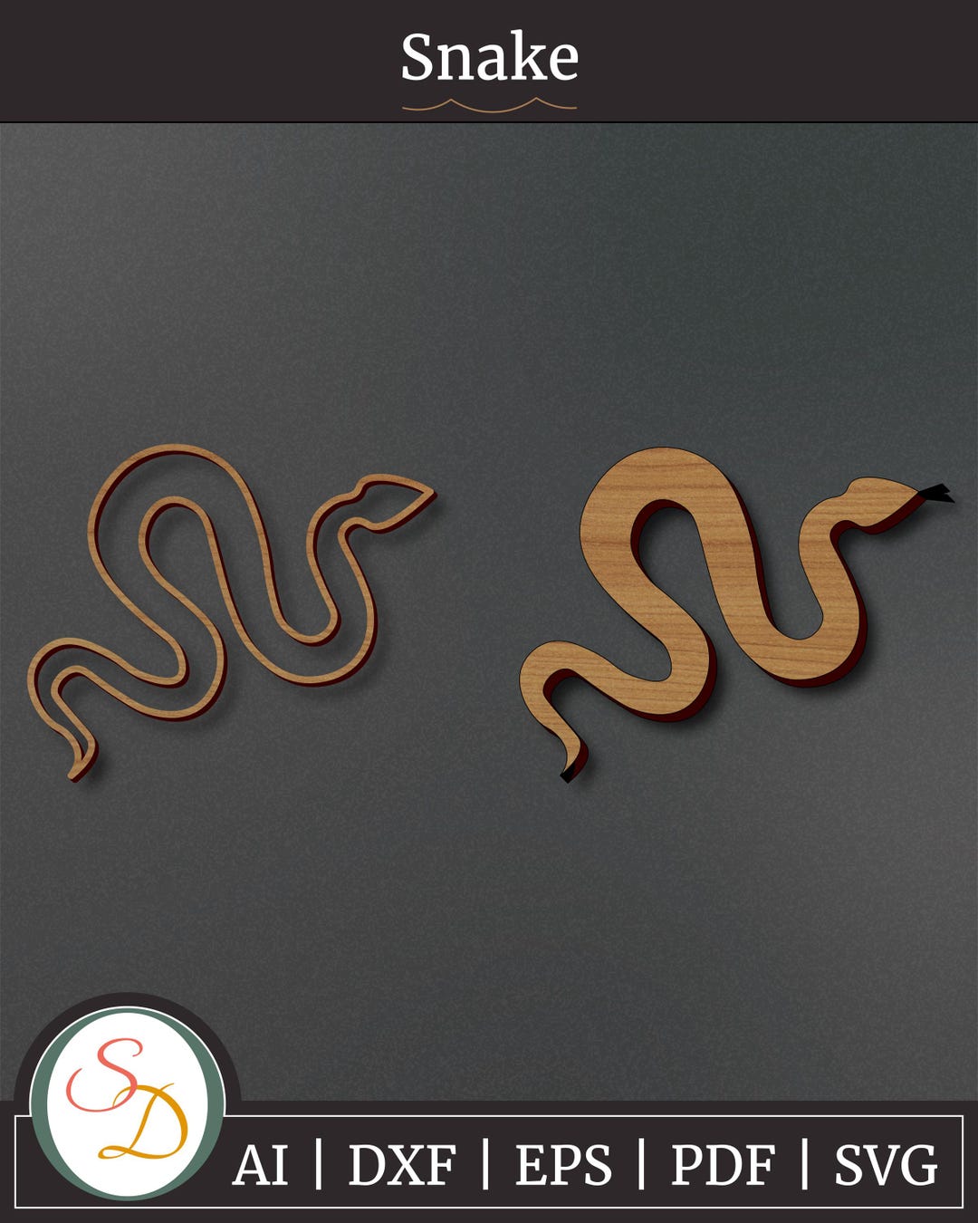 Snake Laser Cut File | Snake Engrave File | Snake SVG | Snake Animal ...