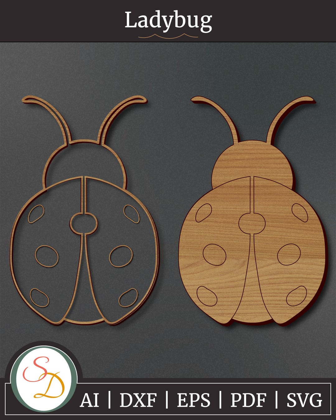 Ladybug Laser Cut File | Ladybug Engrave File | Ladybug SVG | Ladybug ...