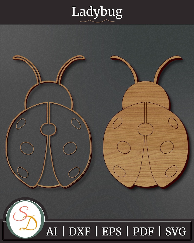Ladybug Laser Cut File | Ladybug Engrave File | Ladybug SVG | Ladybug ...