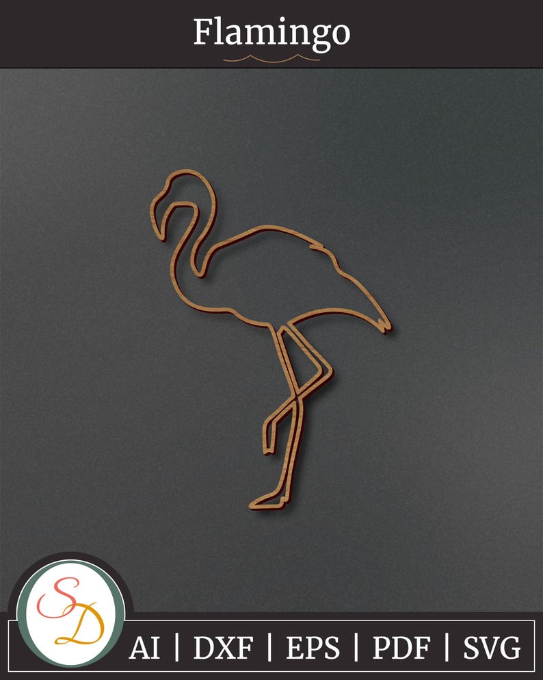 Flamingo Laser Cut File | Flamingo Engrave File | Flamingo SVG ...