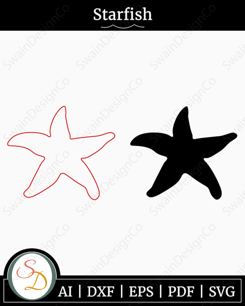 Starfish Laser Cut File | Starfish Engrave File | Starfish SVG ...