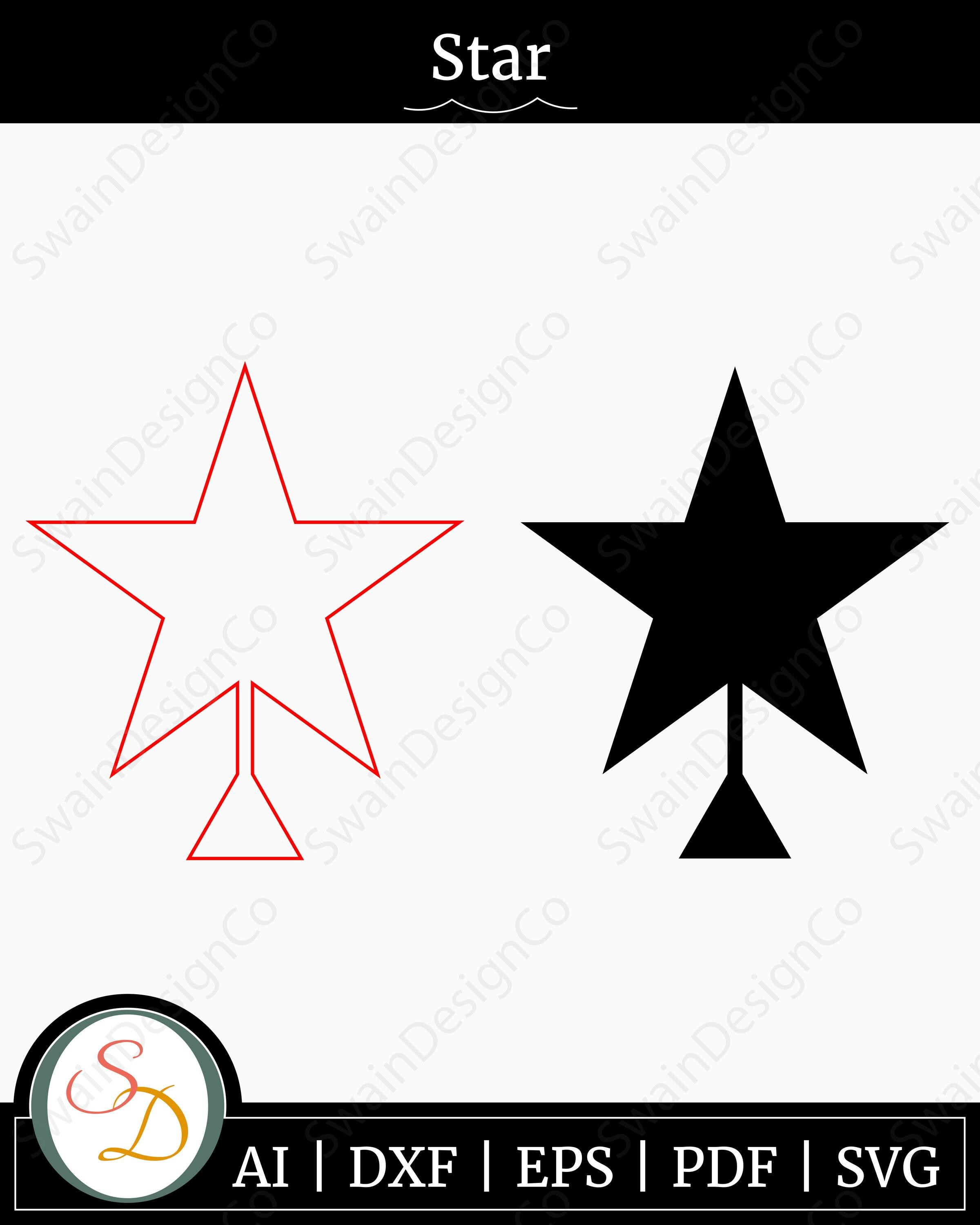Star Laser Cut File | Star Engrave File | Star SVG | Star Xmas SVG ...