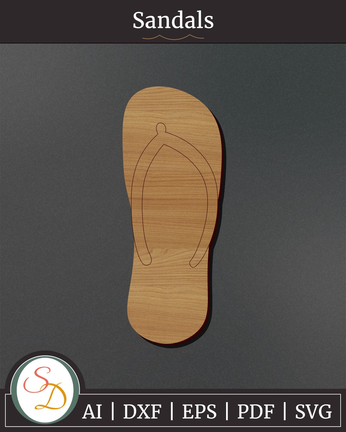 Sandals Laser Cut File | Sandals Engrave File | Sandals SVG | Sandals ...