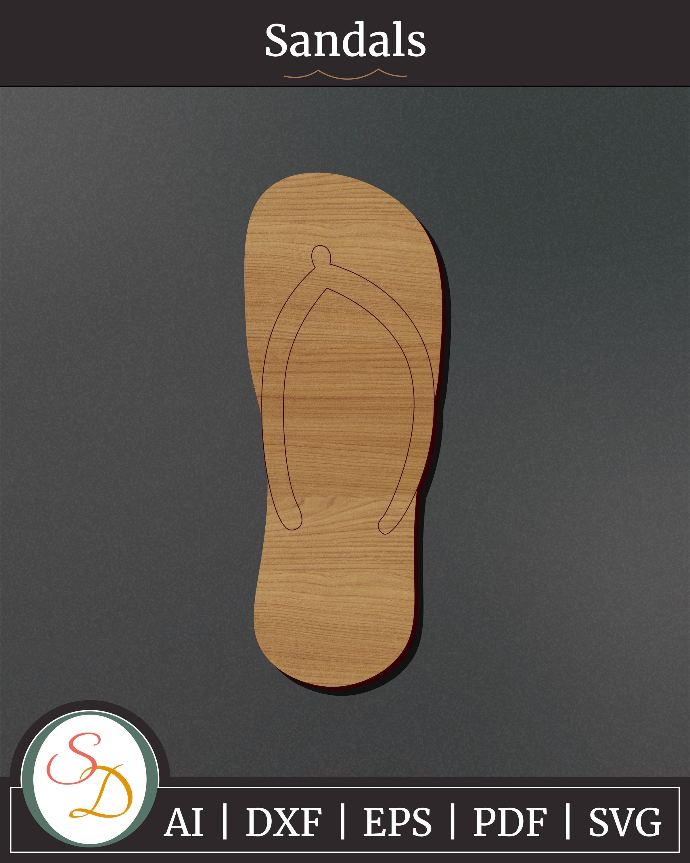 Sandals Laser Cut File | Sandals Engrave File | Sandals SVG | Sandals ...