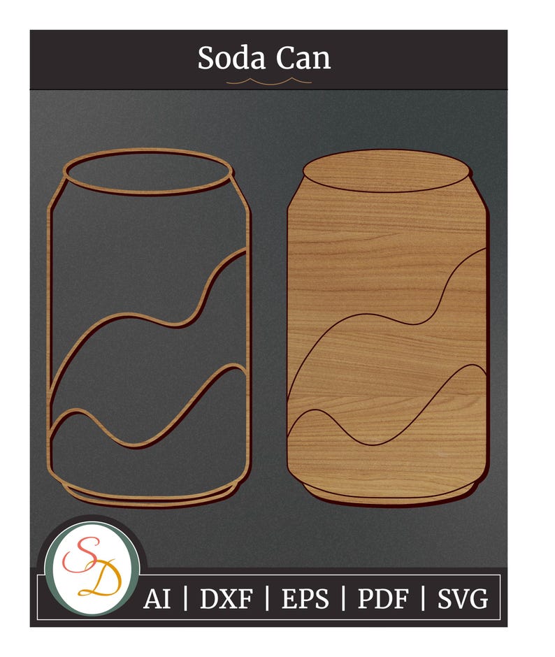 Soda Can Laser Cut File | Soda Can Engrave File | Soda Can SVG | Soda ...